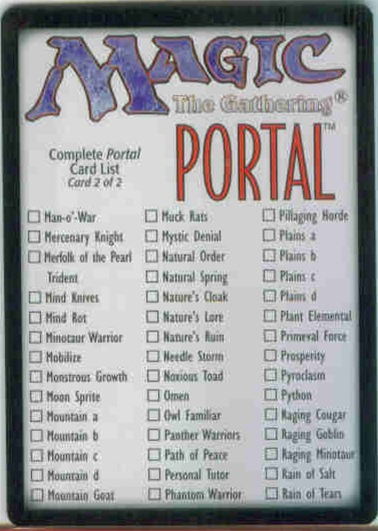 MTG PORTAL CARD LIST #2 | | rainbowcomicsandcards.com